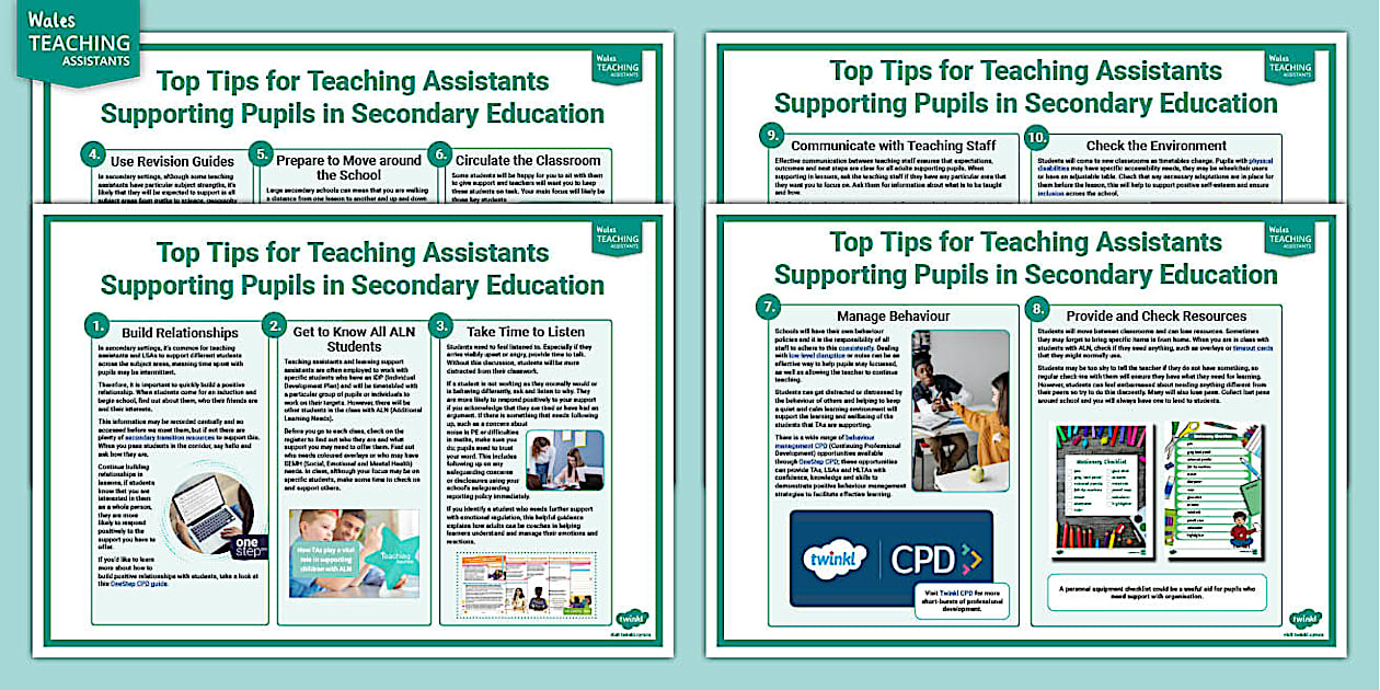 Wales Teaching Assistants: Top Tips for Teaching Assistants in Secondary