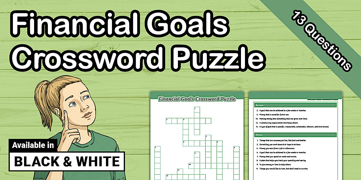 Financial Goals Crossword Puzzle