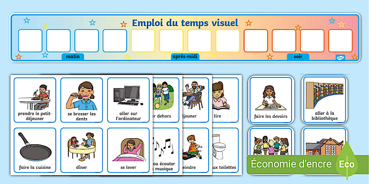 Emploi du temps à imprimer pour les enfants - Twinkl