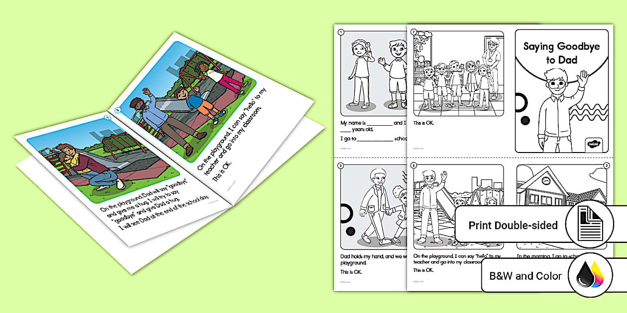 Separation Anxiety: Saying Goodbye to Dad Social Story