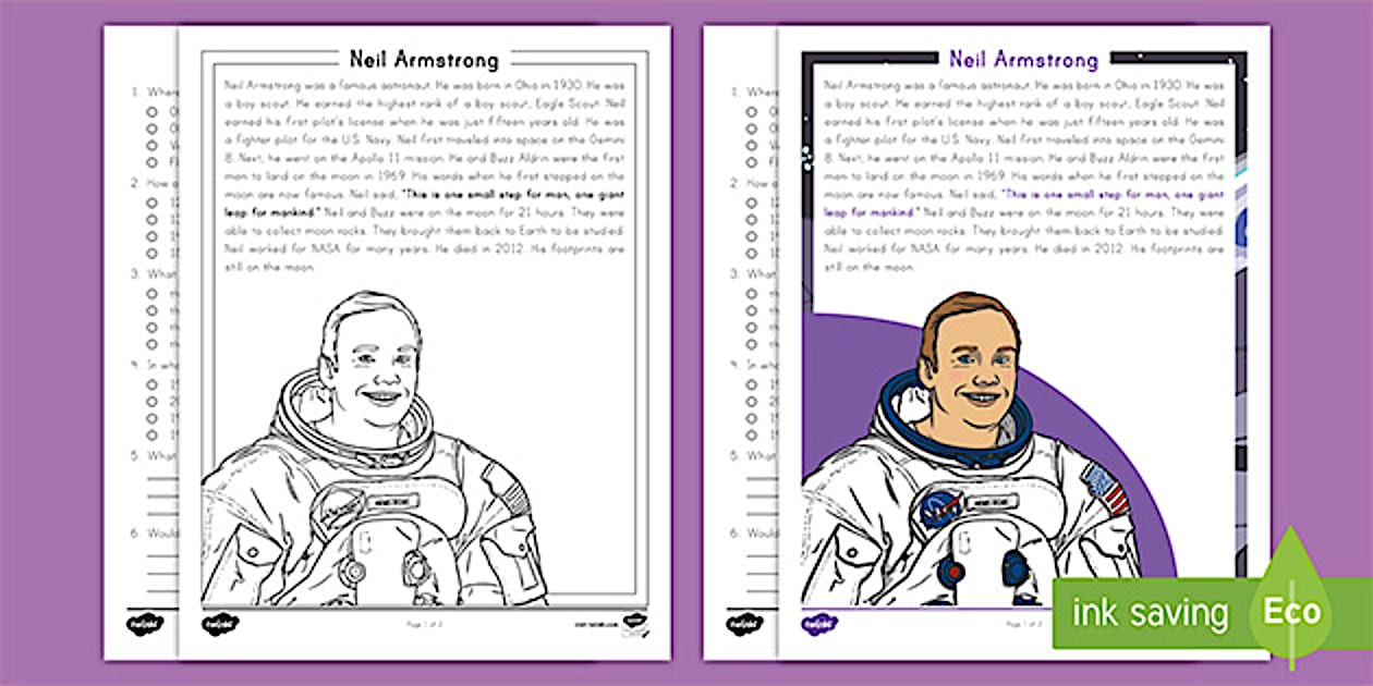 Moon Landing Reading Comprehension | Moon Day | Twinkl USA