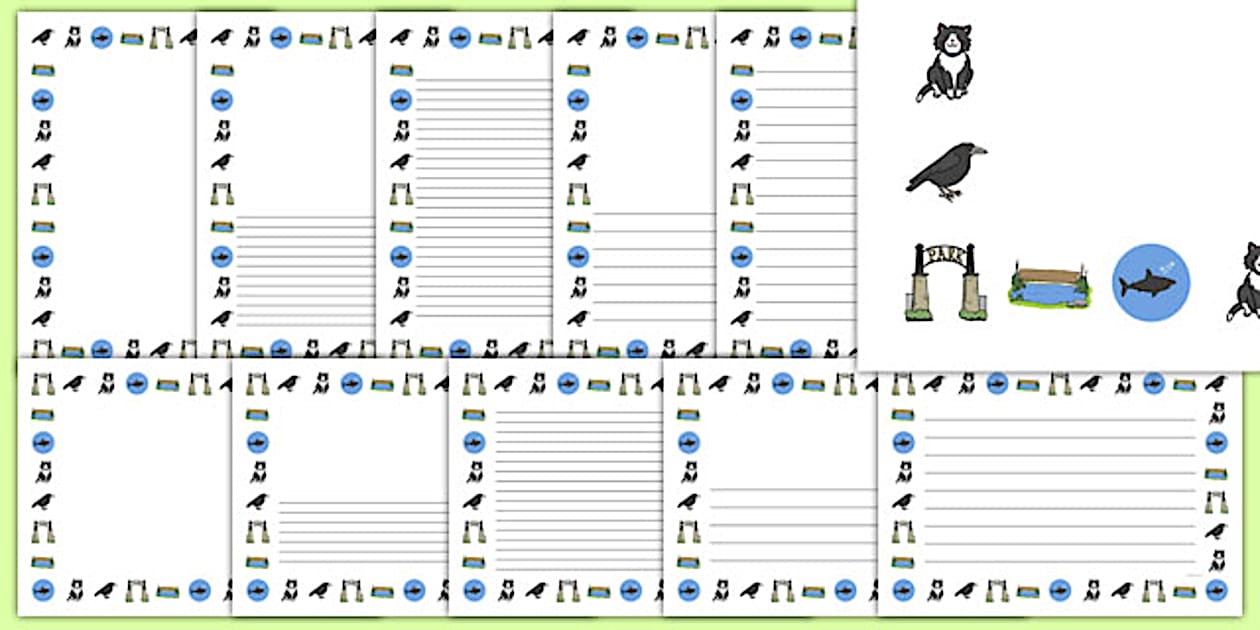 Editable Is That a Shark? Page Borders Pack (Teacher-Made)