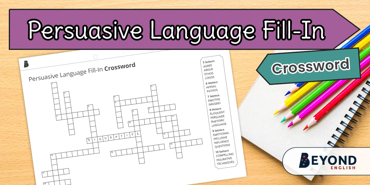 Persuasive Language Fill-In Crossword