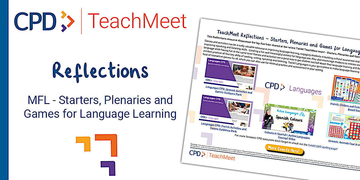 TeachMeet Reflections (professor feito) - Twinkl