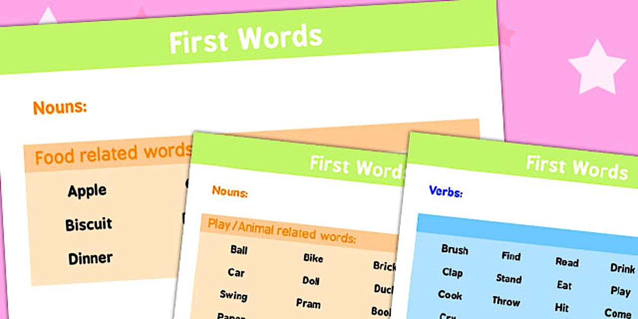 Black and White First Words Mat (teacher made) - Twinkl