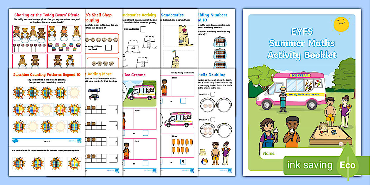 👉 Summer Term Reception Maths Activity Booklet - Twinkl