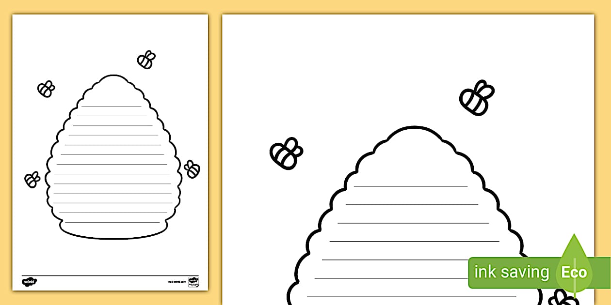 Beehive Writing Template (teacher made) - Twinkl