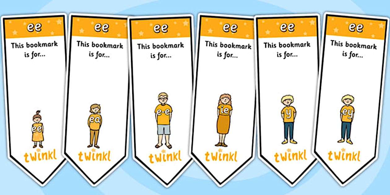 ee Sound Family Editable Bookmarks