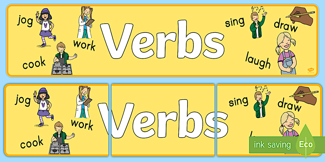 Verbs Banner (teacher made) - Twinkl