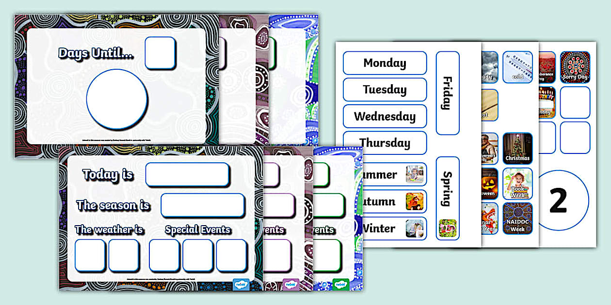 Indigenous Artwork Daily Calendar (teacher made) - Twinkl
