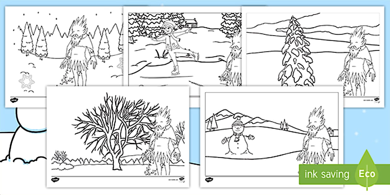 Jack Frost Colouring Pages - Twinkl