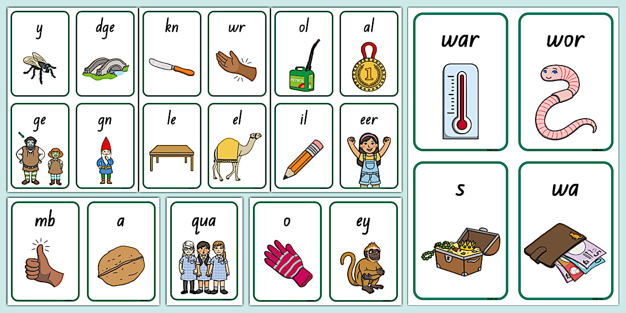 Level 6 Graphemes Flashcards with Mnemonics