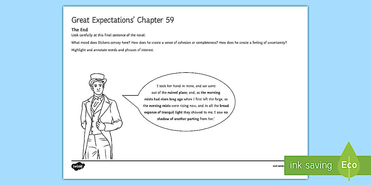 Great Expectations Chapter 59 - The End Worksheet / Worksheet