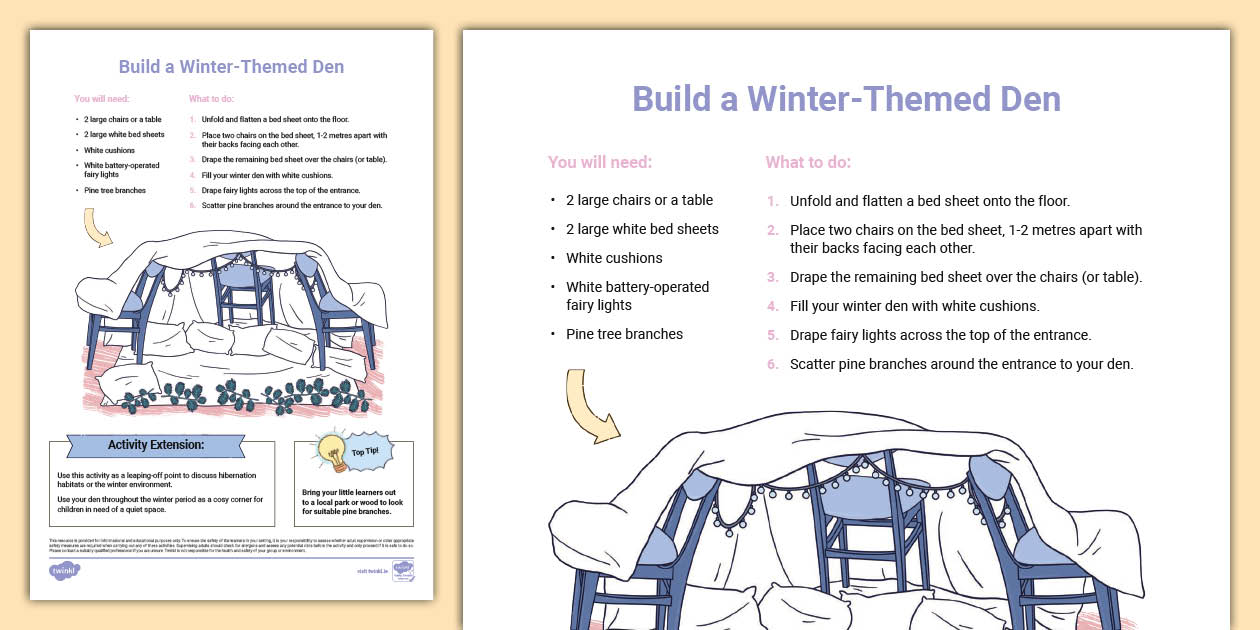 Build a Winter-Themed Den