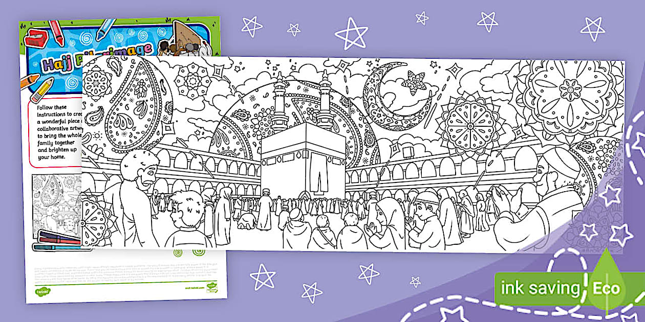 Hajj Pilgrimage Collaborative Colouring for Four (5 - 7)