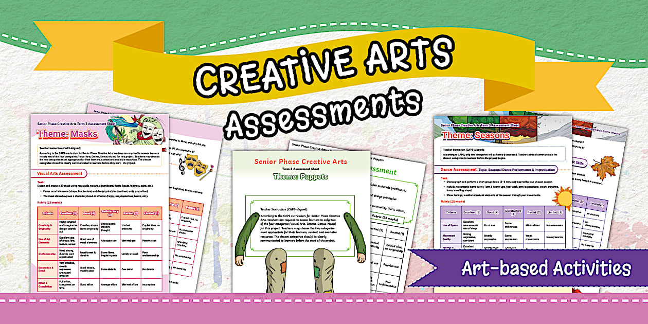 FREE! - Grade 7 & 8 - Creative Arts - Term 3 - Assessment (CAPS Aligned)
