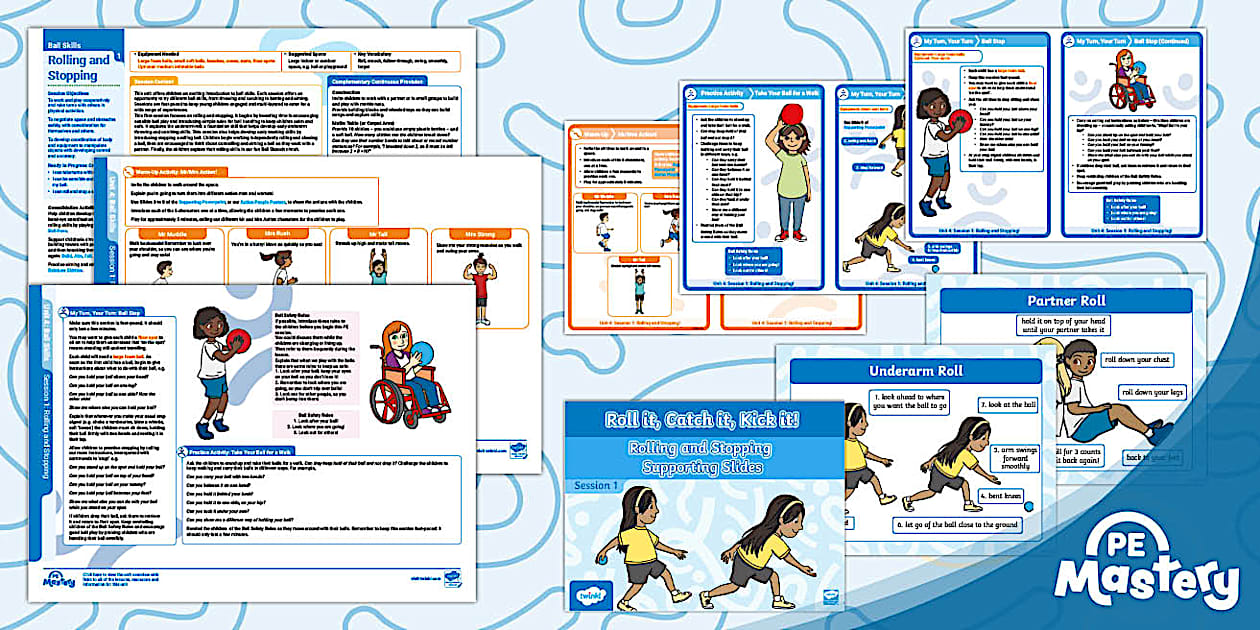 PE Mastery Reception Ball Skills Rolling and Stopping
