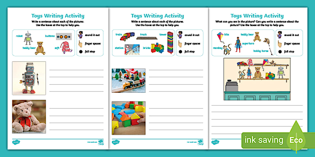 Toys-Themed Early Writing Activities (teacher made) - Twinkl