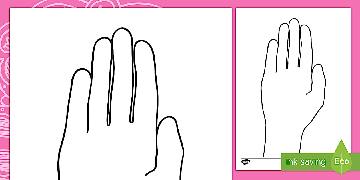 Diwali Hand Outlines (teacher made) - Twinkl