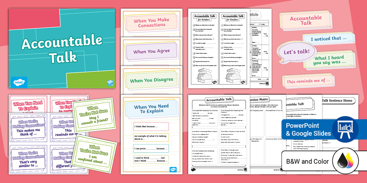 Accountable Talk | Resource Pack | Twinkl USA (teacher made)