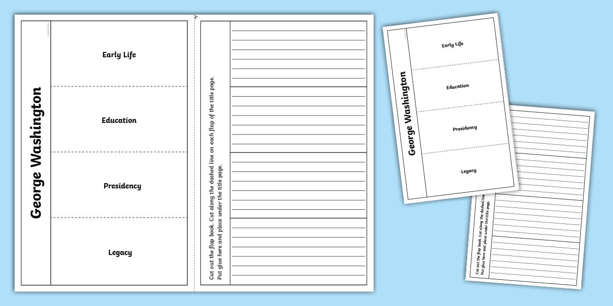 George Washington Flap Book for 3rd-5th Grade (Teacher-Made)