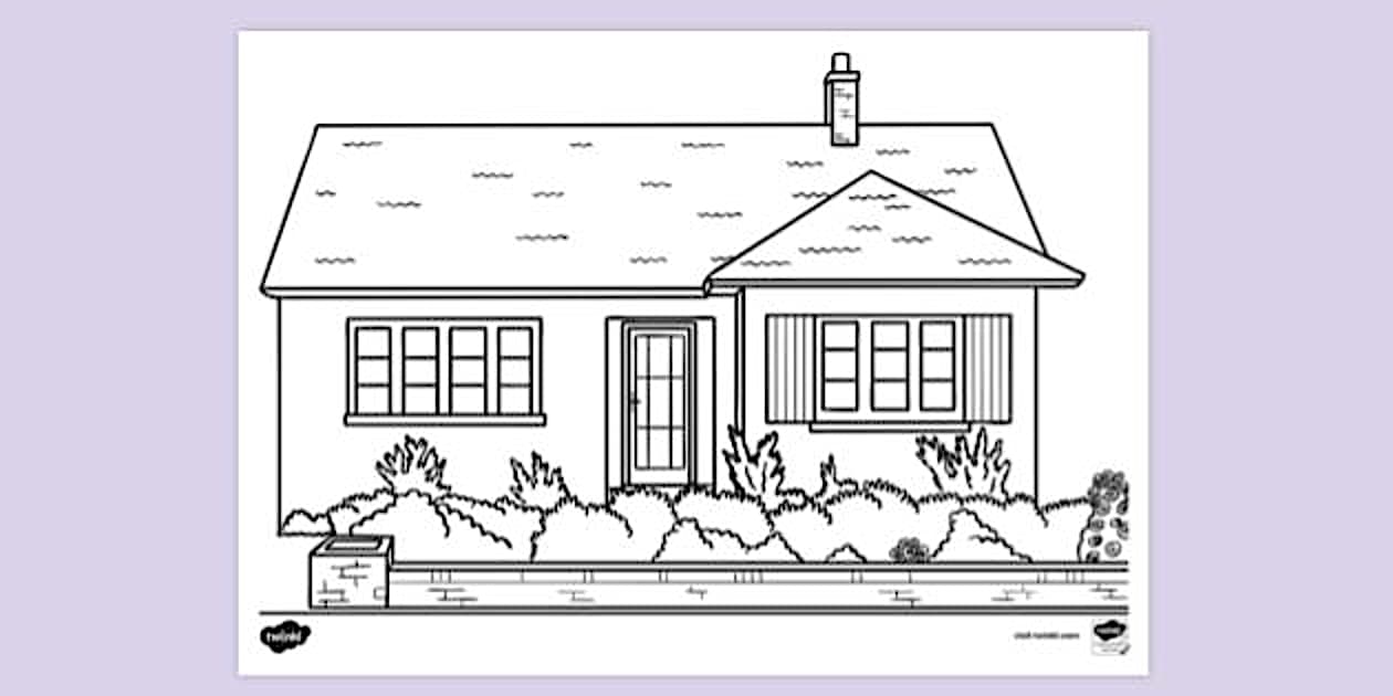 My House Colouring Sheet | Colouring Sheets (teacher made)