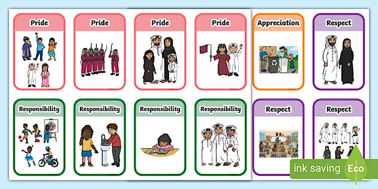 Qatari Values Memory Game (teacher made) - Twinkl