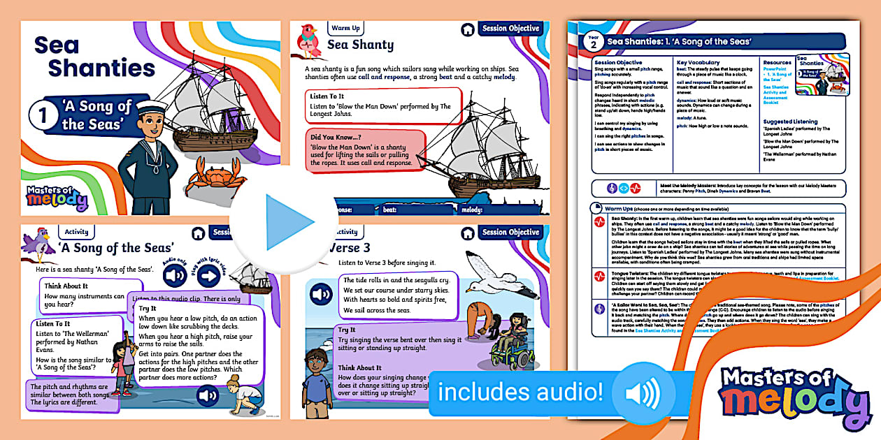 👉 Year 2 Sea Shanties Session 1 (teacher made) - Twinkl