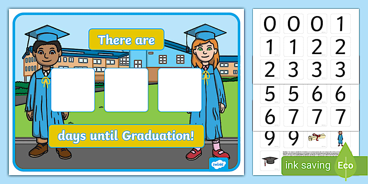 Graduation Countdown Display Poster (teacher made) - Twinkl