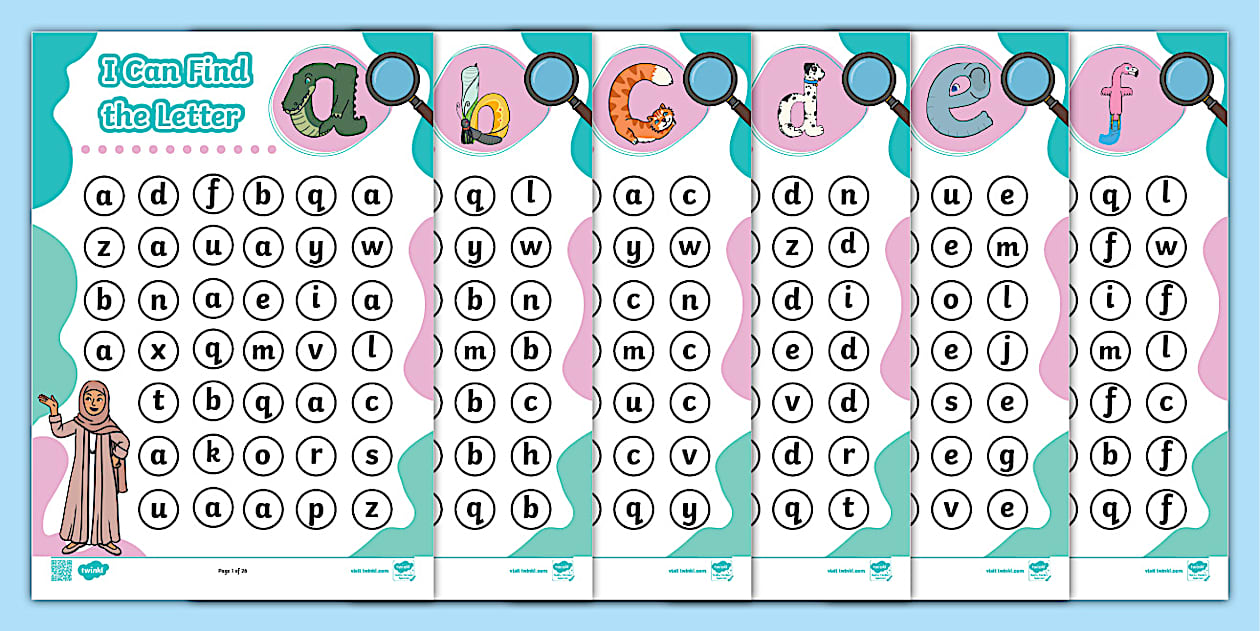 I Can Find the Letter - Lowercase Letters