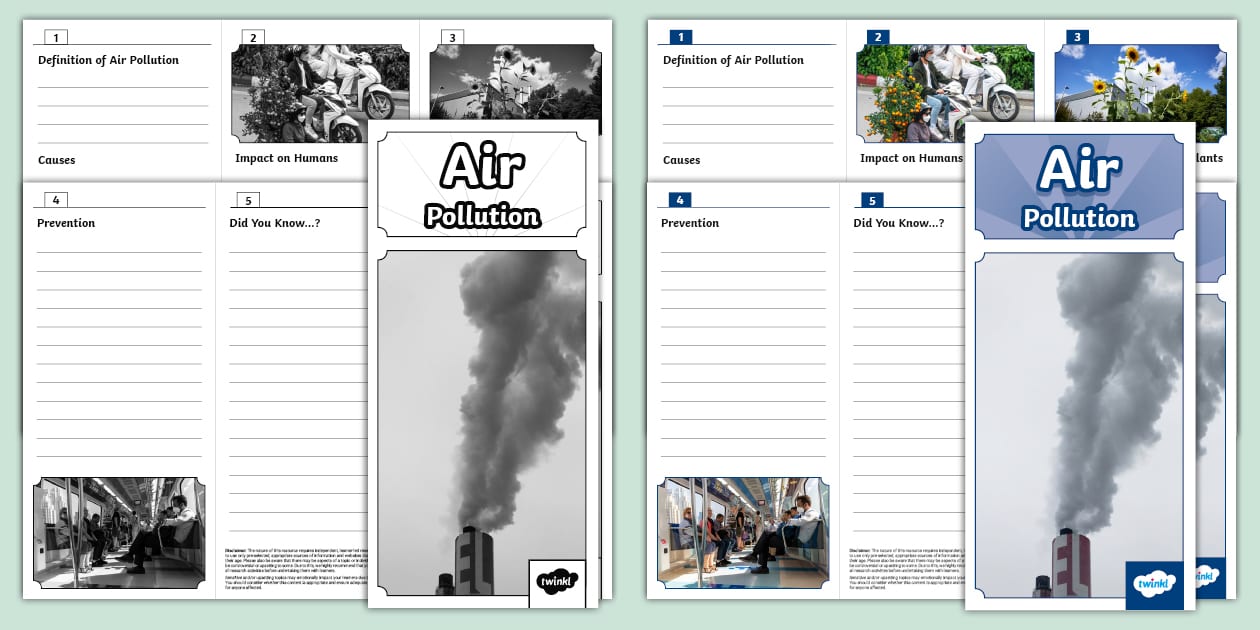 Air Pollution Leaflet Template - Twinkl Primary - Twinkl