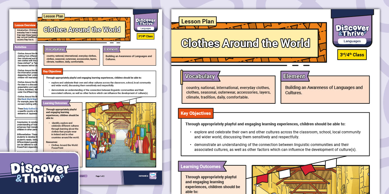 Clothes Around the World Lesson Plan - Twinkl