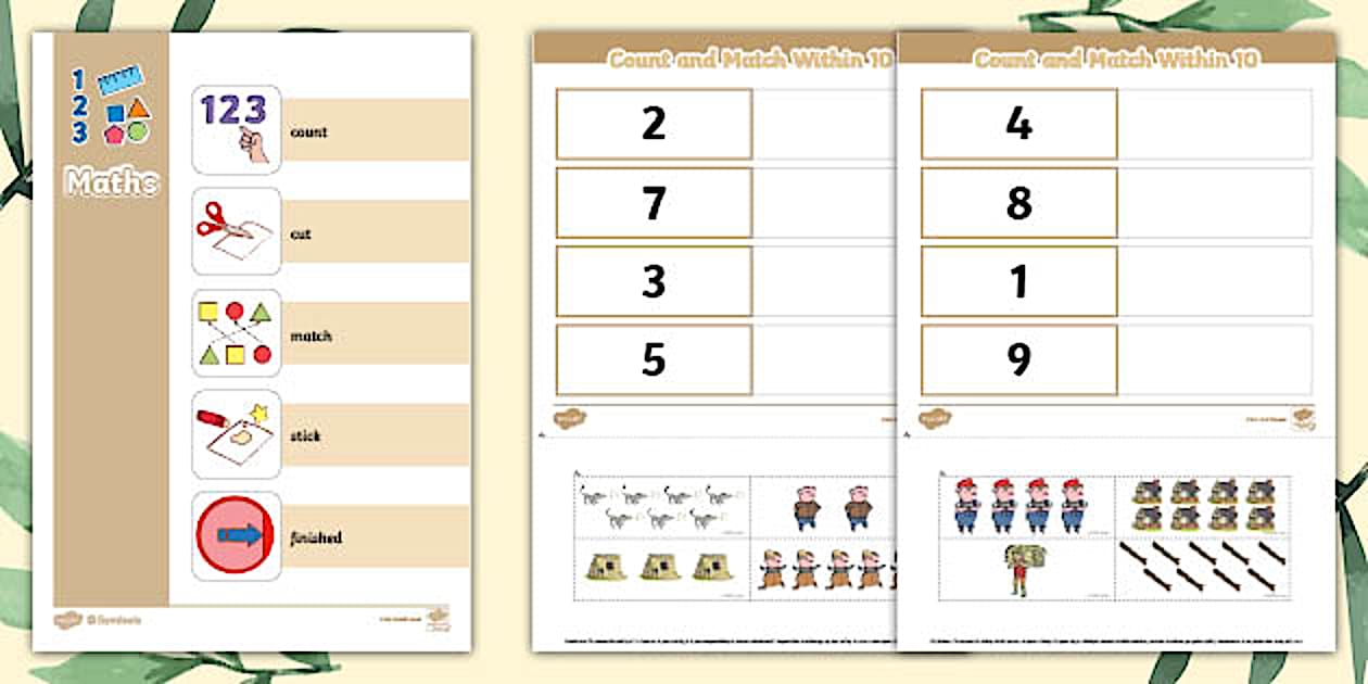 SEND Structured Steps The Three Little Pigs Count and Match
