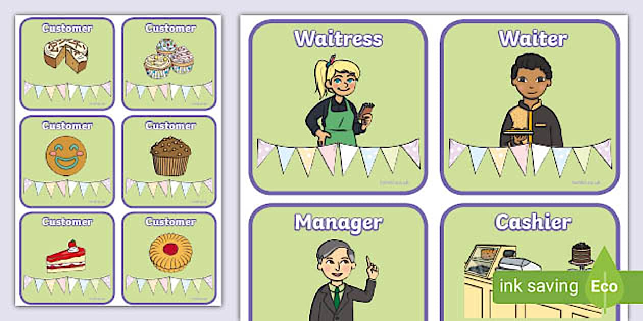 Editable Tea Shop Role Play Badge (teacher made) - Twinkl