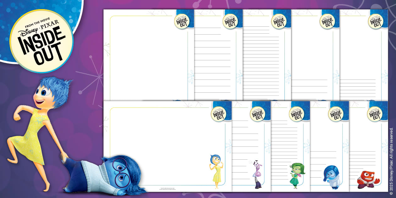 Inside Out: Emotions Page Border Pack (teacher made)