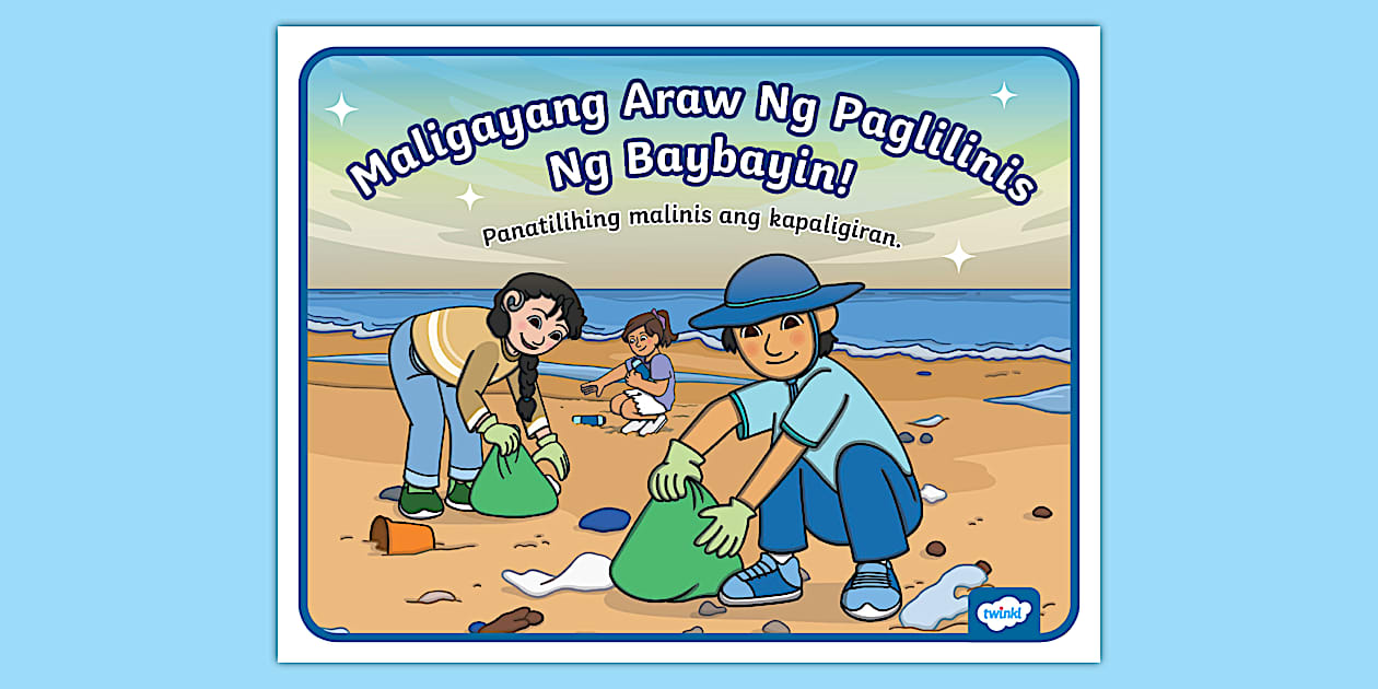 International Coastal Clean-up Poster | Pre-K - Grade 1 | Twinkl