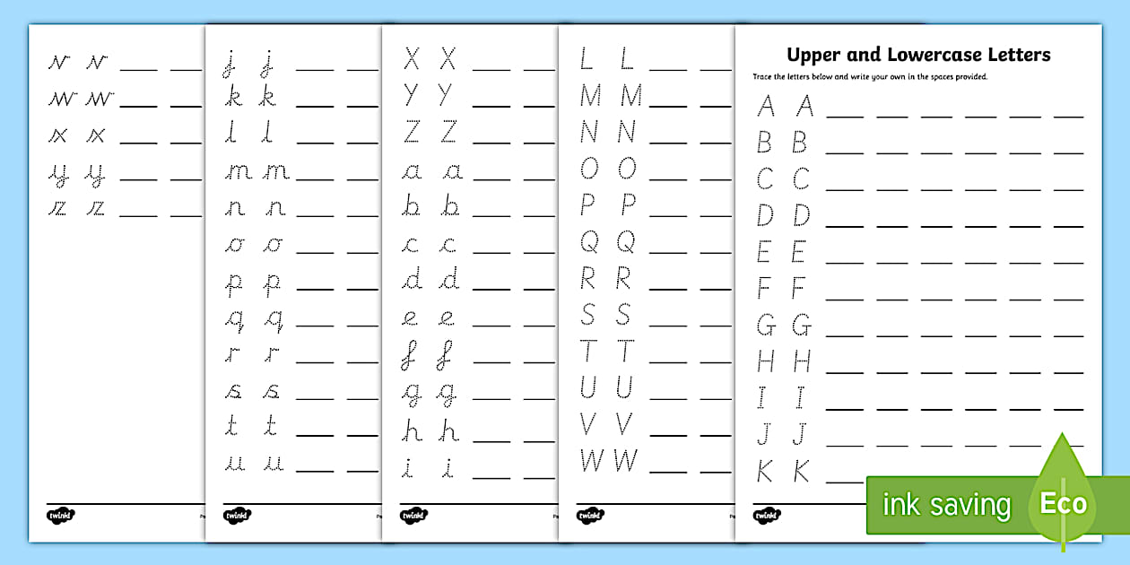 QLD Upper and Lowercase Letters Tracing Worksheets - Twinkl