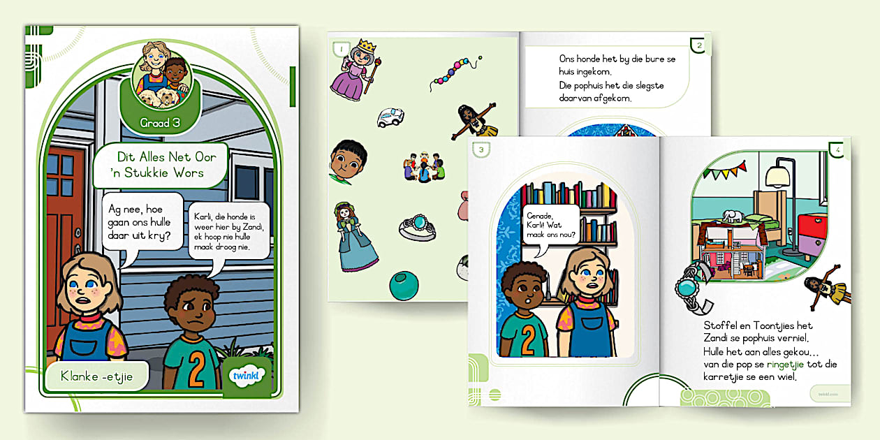 Graad 3 Klanke Verkleinwoorde -etjie e-boek - Twinkl