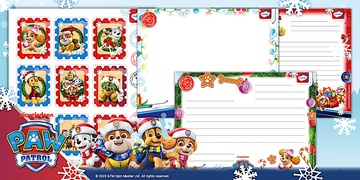 FREE! - PAW Patrol: Letter to Santa Paws Templates - Twinkl