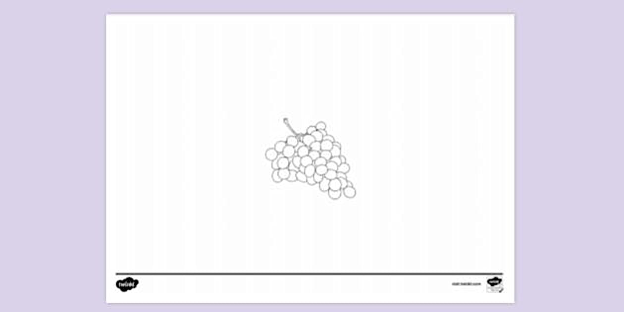 Bunch of Grapes Colouring | Colouring Sheets | Twinkl