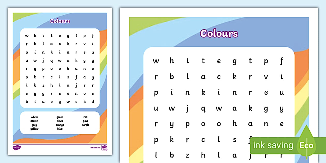 Colours Word Search (teacher made) - Twinkl