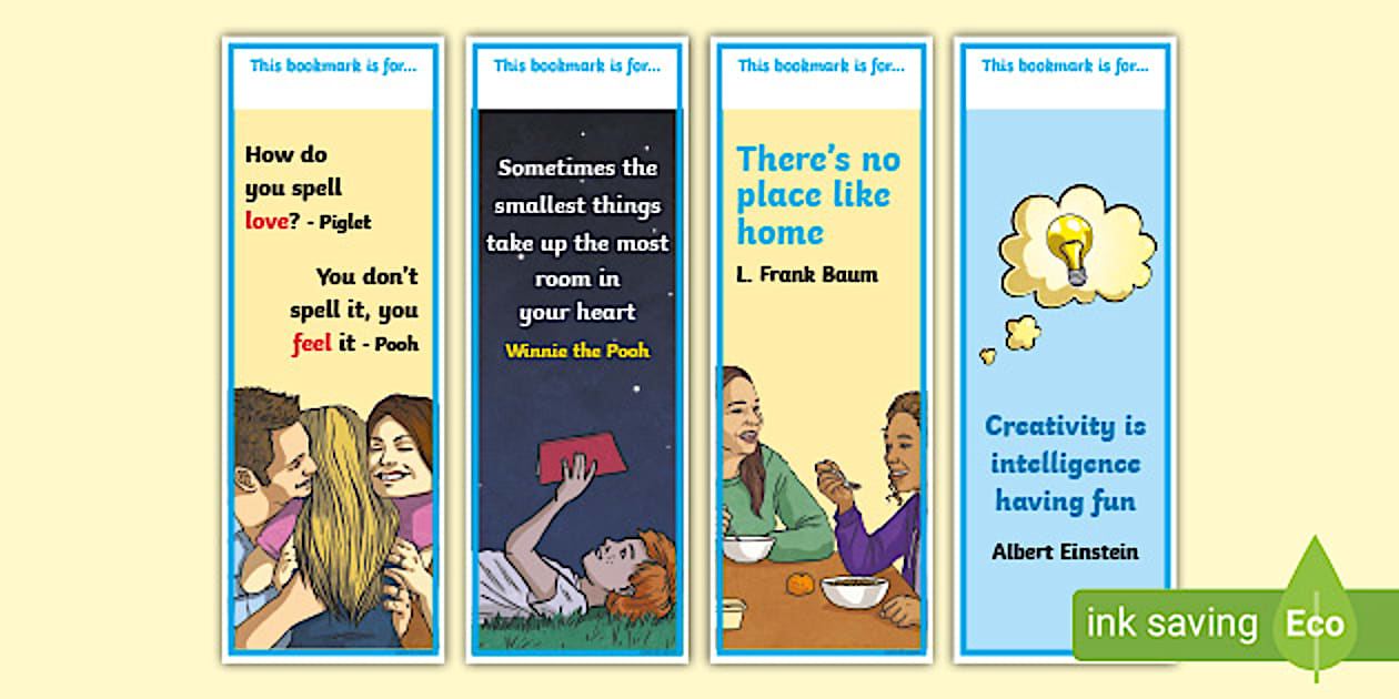 Editable Literary Quote Bookmarks (Teacher-Made) - Twinkl