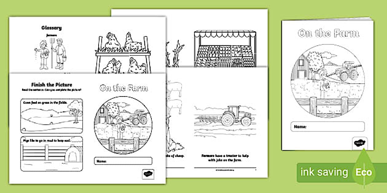 Read and Colour Non- Fiction Booklet: On the Farm