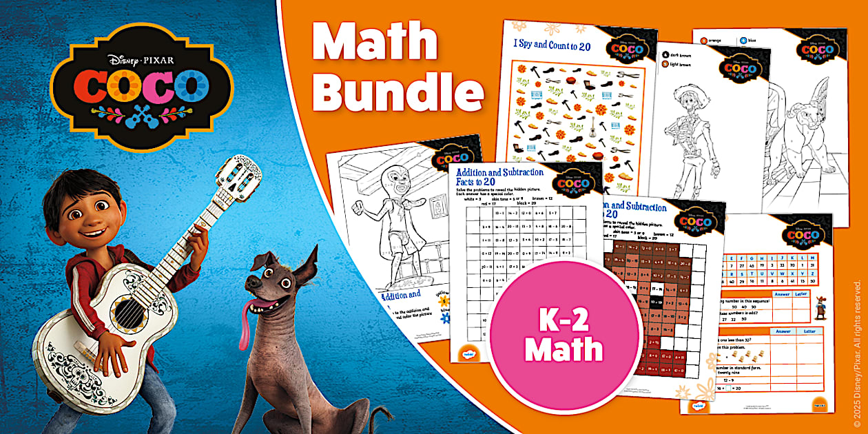 Coco: Math Activity Pack for K-2nd Grade
