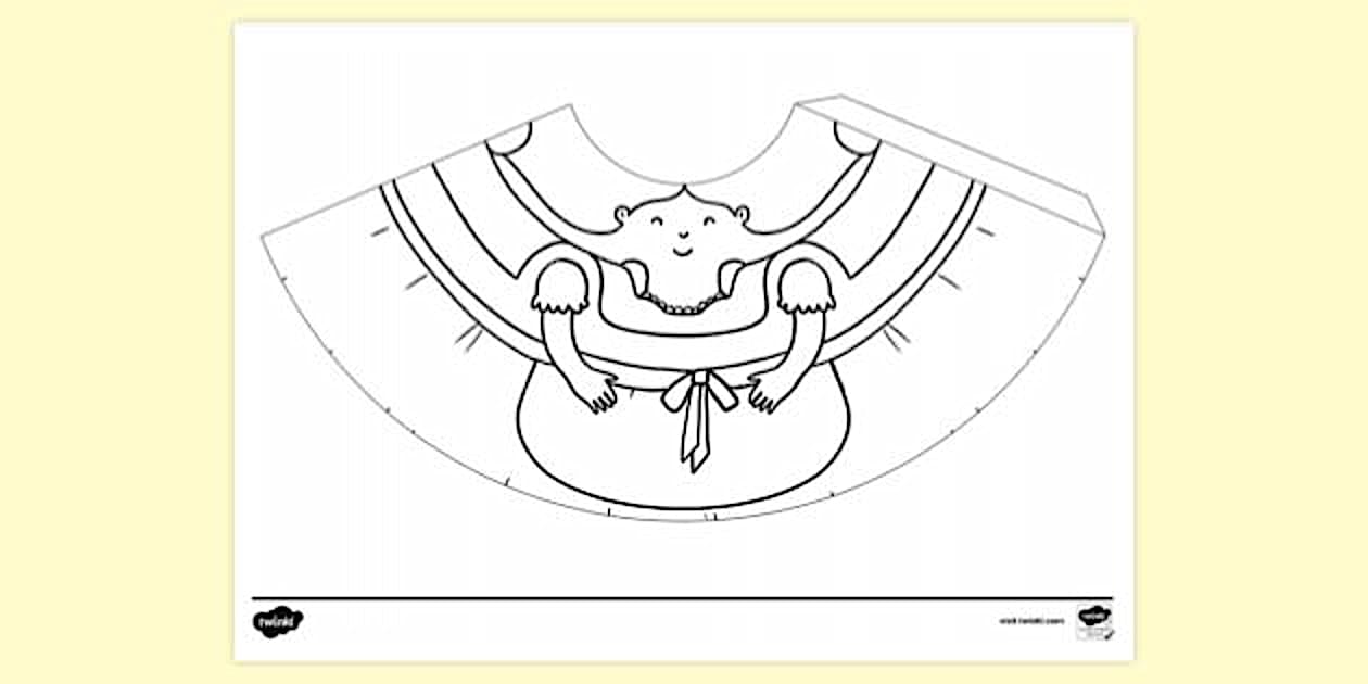 Austrian Cone Person Colouring | Colouring Sheets