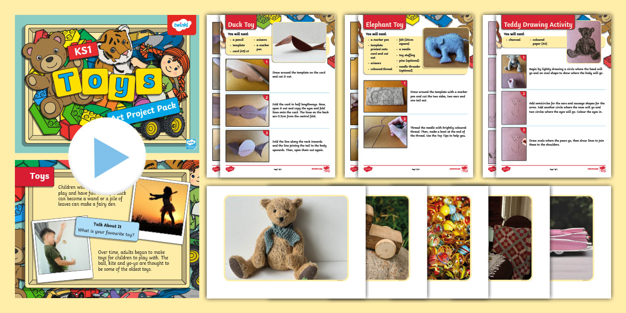 KS1 Toys: Art Project Pack (teacher made) - Twinkl