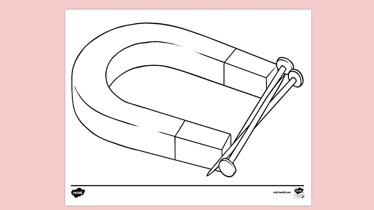 Magnetic Attraction Colouring | Colouring Sheets - Twinkl