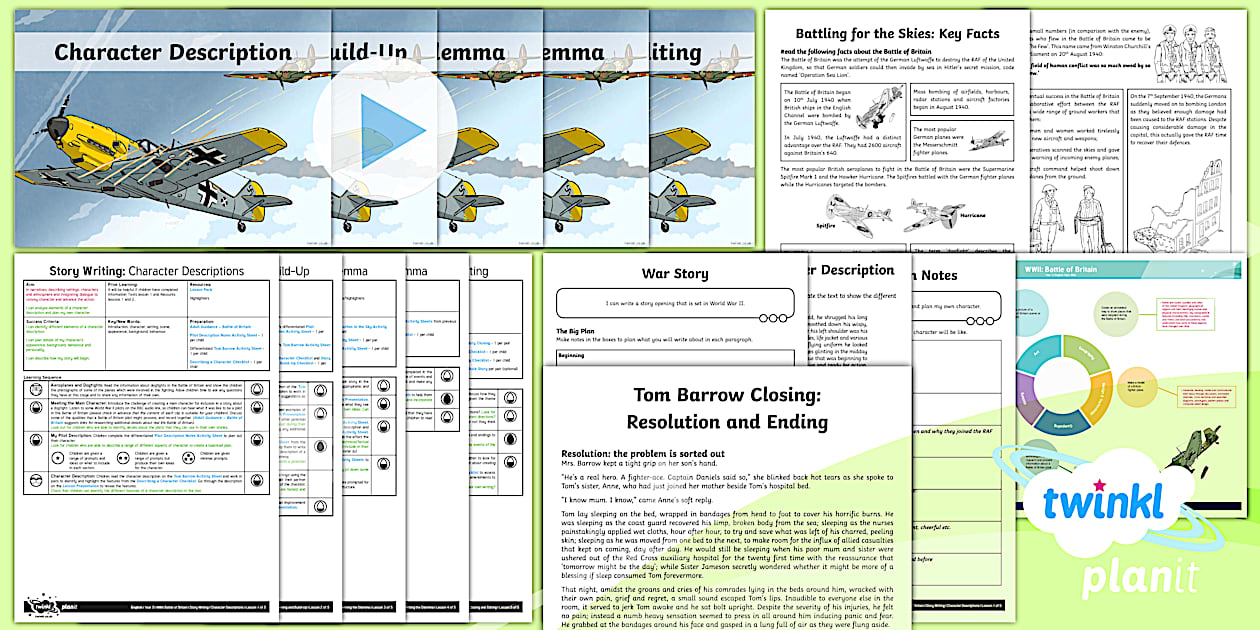World War II: The Battle of Britain Y5 Story Writing Genre Unit Pack