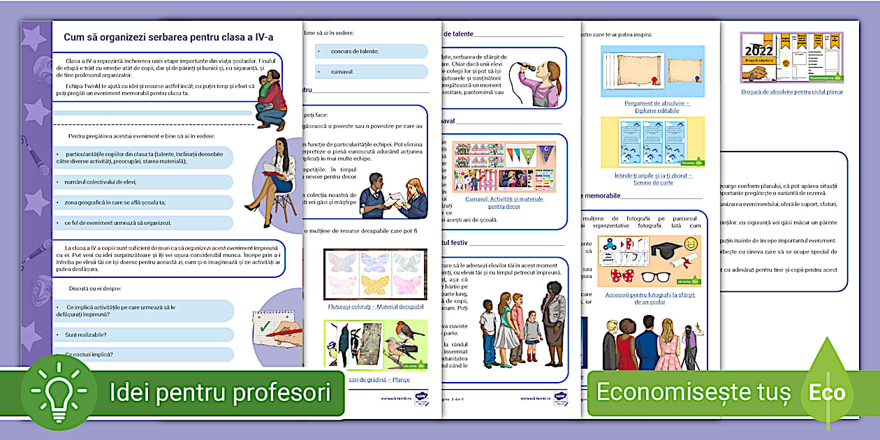 Serbare Clasa a IV-a | Idei pentru profesori | Twinkl