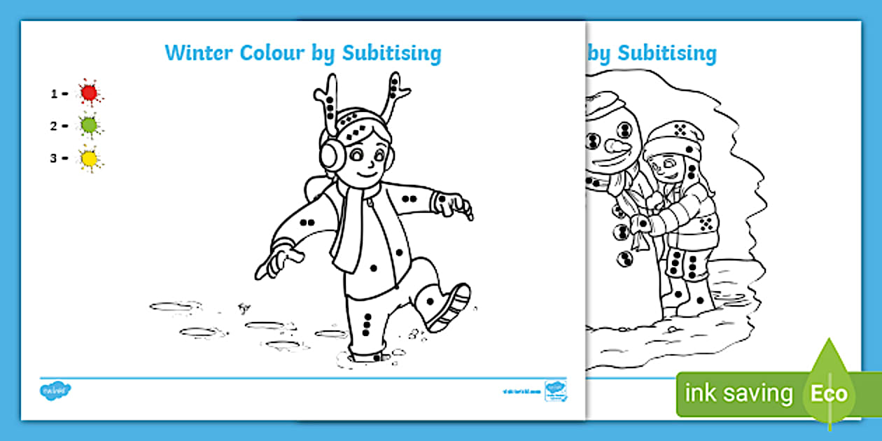 Winter Colour by Subitising Activity (professor feito)